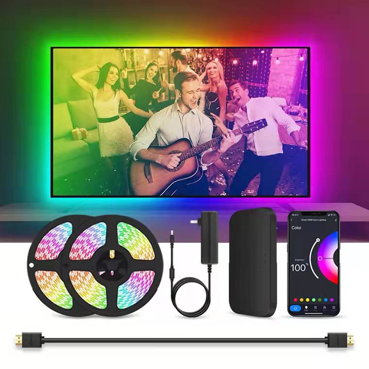 Smart Ambient TV Backlight HDMI Sync Box Kit | RGB IC Lights